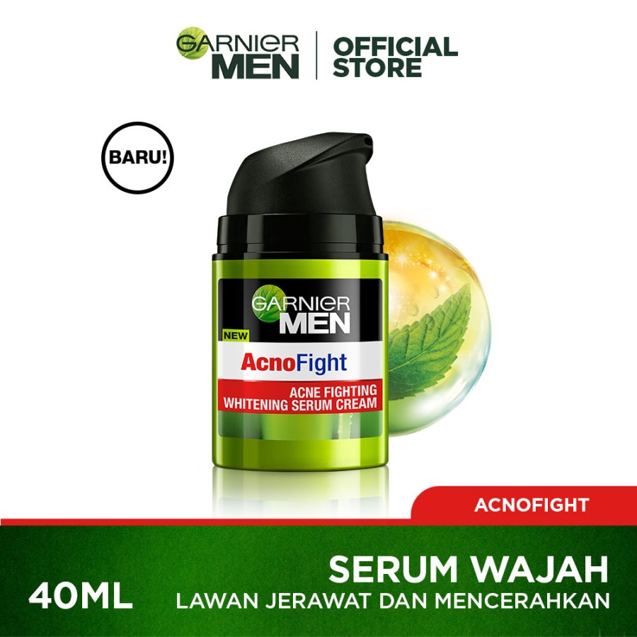 Jual Garnier MEN Acno Fight Acne Fighting Brightening Serum Cream 40ml 40 ml Krim CandyBerry ...