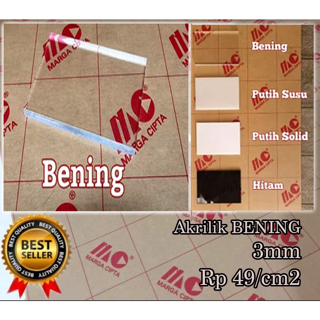 Jual Akrilik Acrylic 3mm Potongan Custom - Bening Putih Susu | Shopee ...