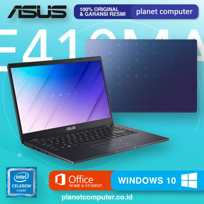 Jual LAPTOP ASUS E410MA INTEL N4020 DDR4 4GB 512GB SSD 14" FHD IPS W10 ...