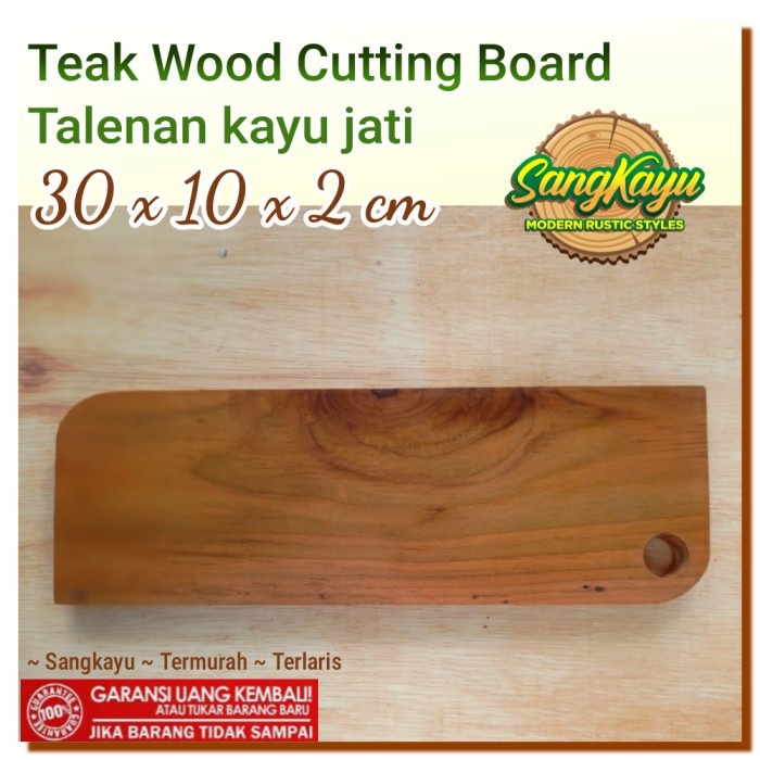 Jual Talenan kayu jati 30x10 teak wood wooden cutting board talenan ...