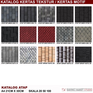 Jual Kertas Tekstur Bahan Atap 02 Maket Diorama - Motif Atap Bitumen ...