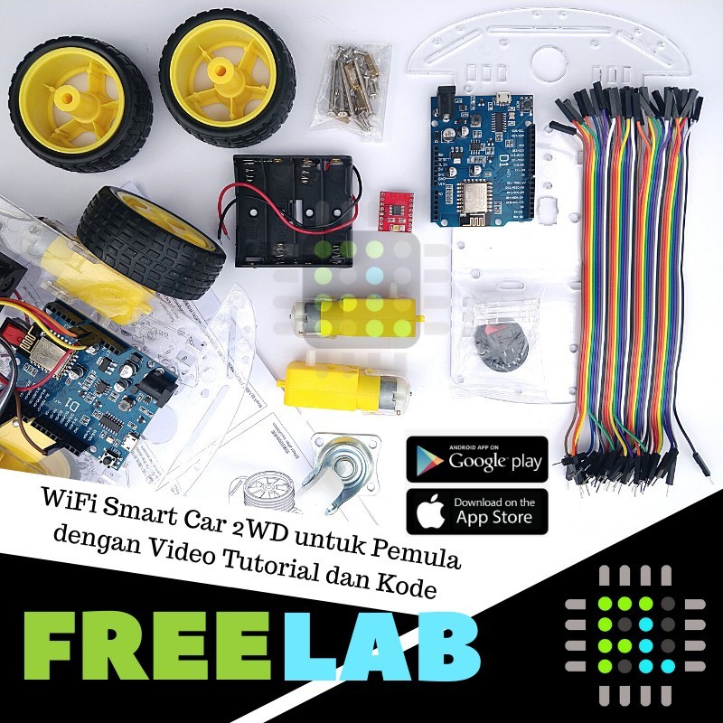 Jual WiFi Smart Car 2WD untuk Pemula SD SMP SMA with Video Tutorial n ...