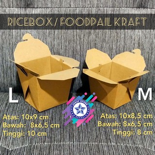 Jual Rice box Paper / Paper Rice box / Food Pail | Shopee Indonesia