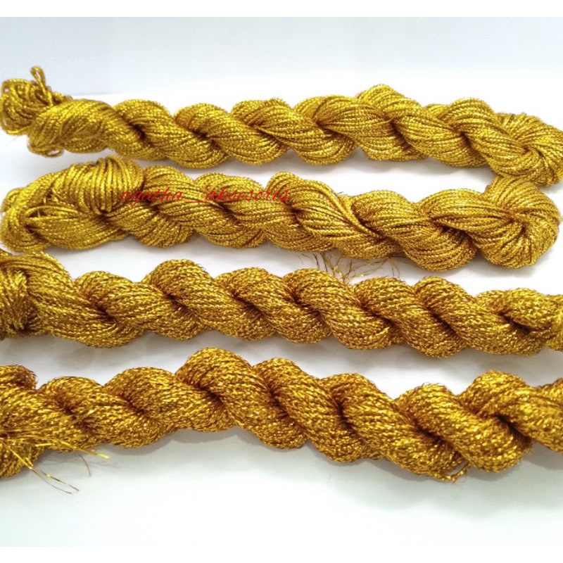 Jual Tali metalik mas / tali likit metalik mas/ tali kepang metalik mas ...