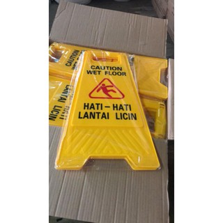 Jual Floor sign Caution Wet Floor /Papan peringatan hati2 lantai licin ...