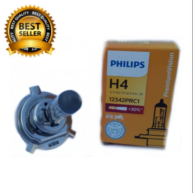 Jual Lampu Philips H4 / Philips H4 Lebih Terang 30% /Philips ...