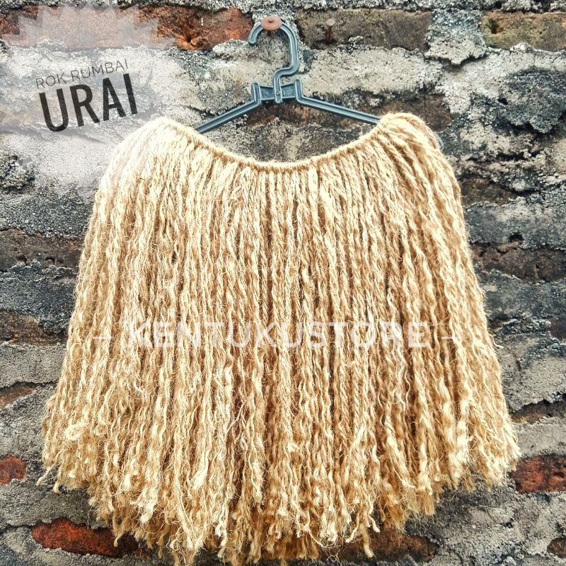 Jual Rok Rumbai Goni Papua urai size anak 30cm dance kostum tari ...