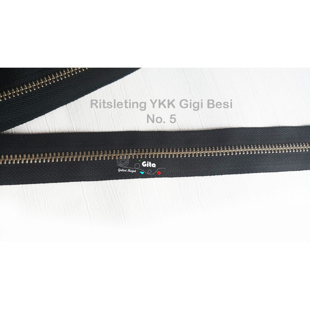 Jual Resleting YKK Gigi Besi No. 5 (Resleting Meteran) | Shopee Indonesia