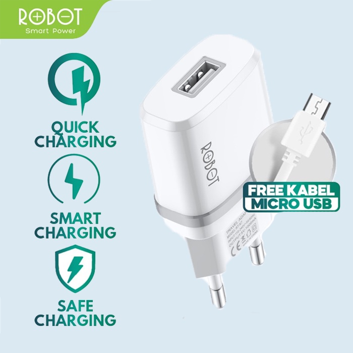Jual Robot Rt-K7 Adaptor Kepala Charger Single Port Usb Quick Charging ...