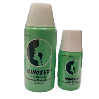 Jual OBAT KUMUR MINOSEP CHLORHEXIDINE GLUCONATE 0,1% ISI 60 ML ...