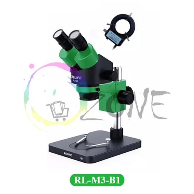 Jual Microscope Mikroskop Binocular Relife Rl-M3 Zoom Stereo + Led Lamp ...