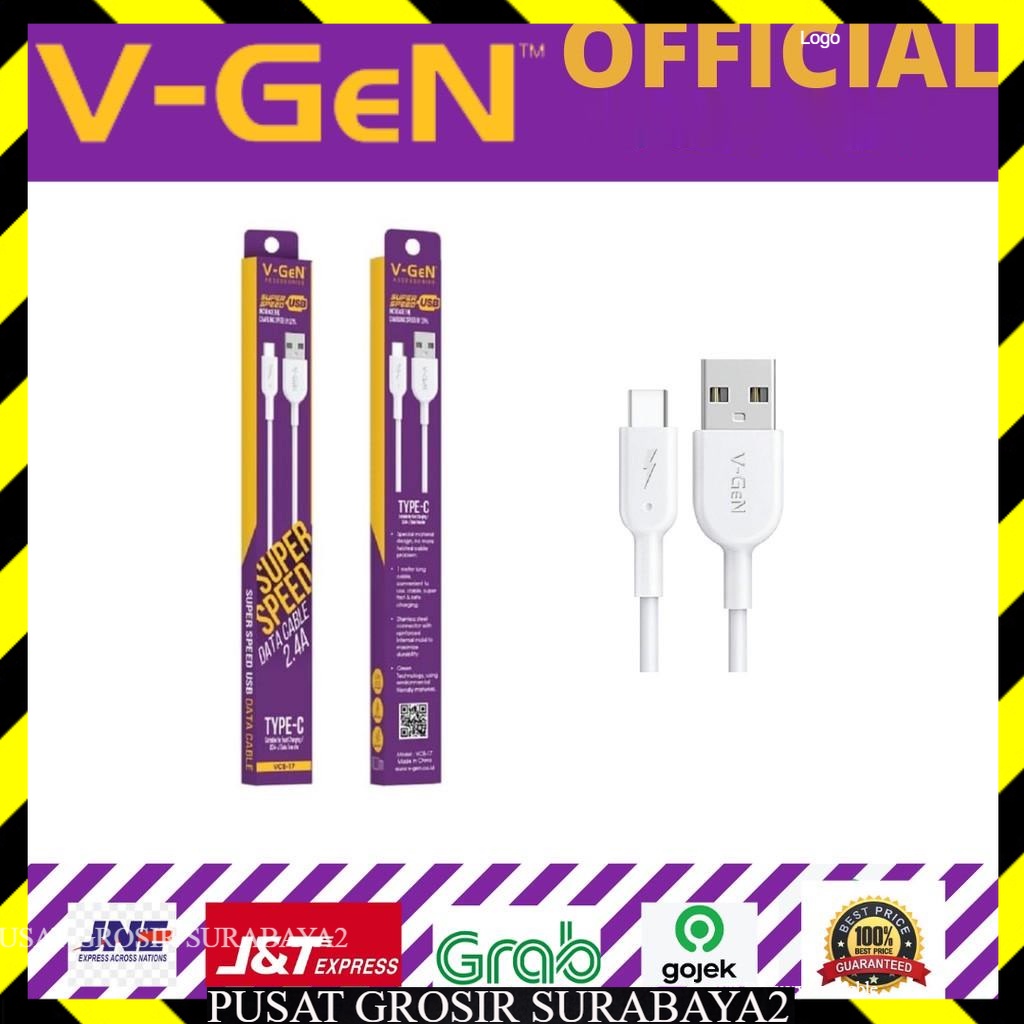 Jual KABEL DATA TYPE-C V-GEN VCB-17 FAST CHARGING 100CM PUSAT GROSIR ...