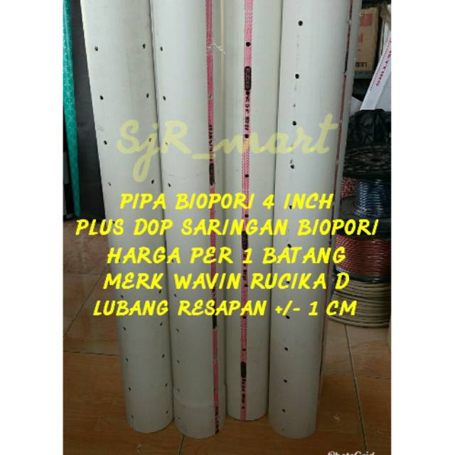 PIPA RESAPAN AIR TANAH 4 INCH 1 METER / PIPA BIOPORI 4 INCH 1 METER ...