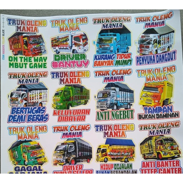 Jual Sticker Truck Oleng Truk Oleng Mania | Shopee Indonesia