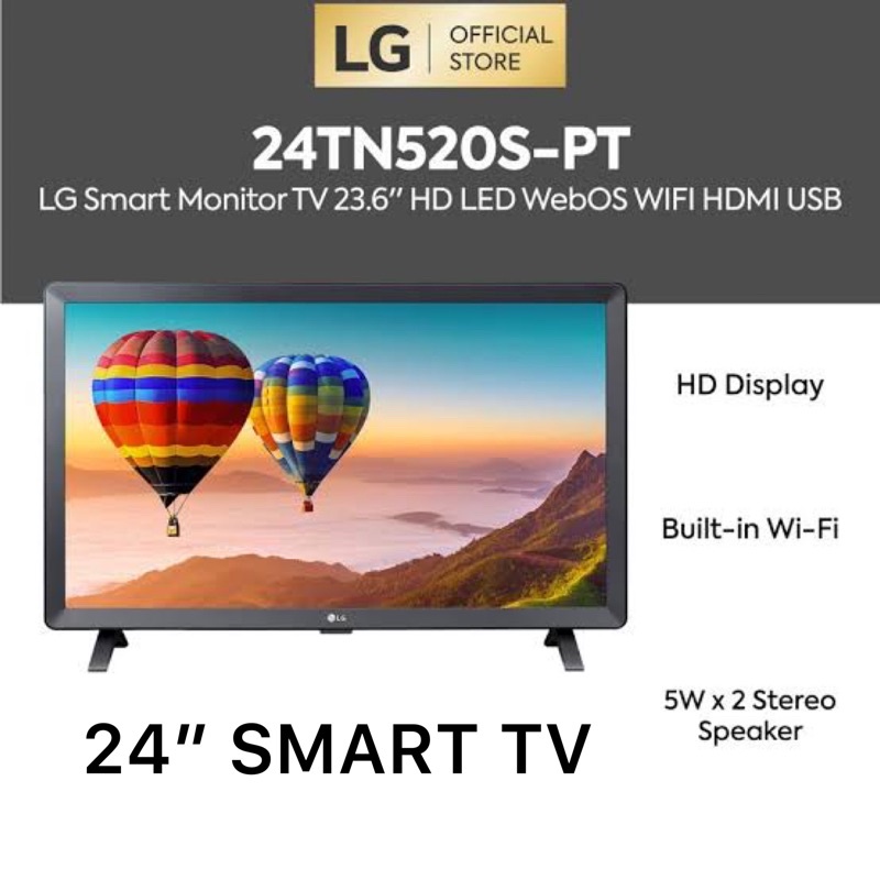 Jual TV LED LG 24" Inch 24TN520S SMART TV DIGITAL TERBARU PROMO MURAH ...