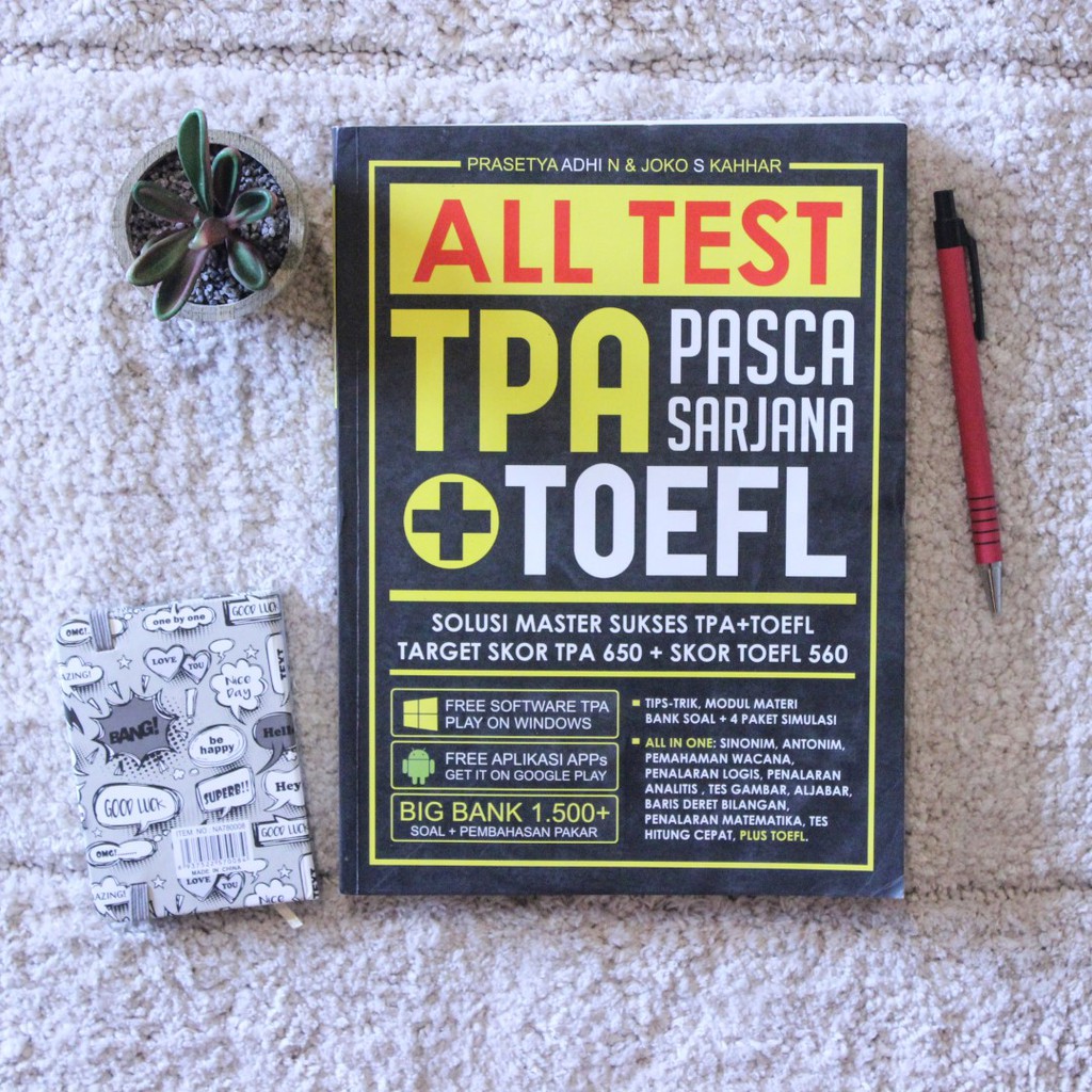 Jual BUKU TES TPA / ALL TEST TPA PASCASARJANA+TOEFL | Shopee Indonesia