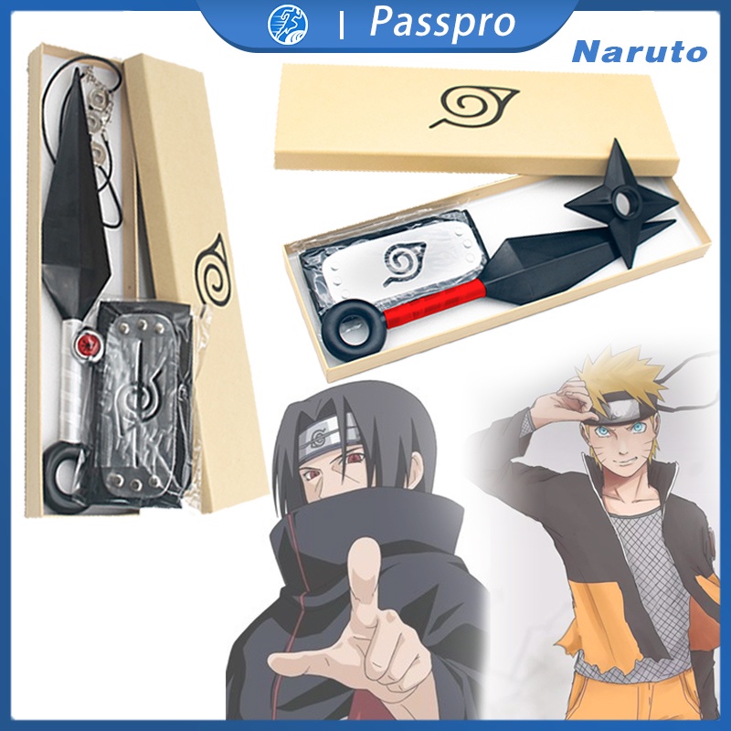 Jual 3pcs Naruto Kunai Piau Dan Ikat Kepala Set Mainan Senjata Naruto ...