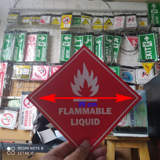STICKER SAFETY SIGN RAMBU TANDA PERINGATAN LIMBAH B3 UK. 20 X 20CM ...