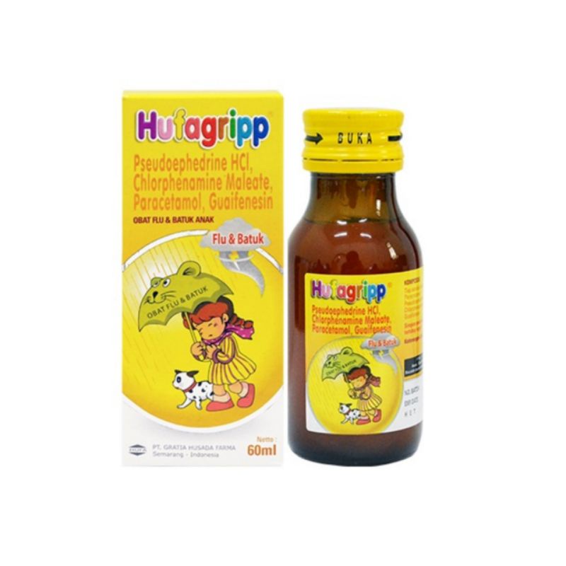 Jual Hufagrip Kuning Obat Flu Dan Batuk Anak 60 mL | Shopee Indonesia