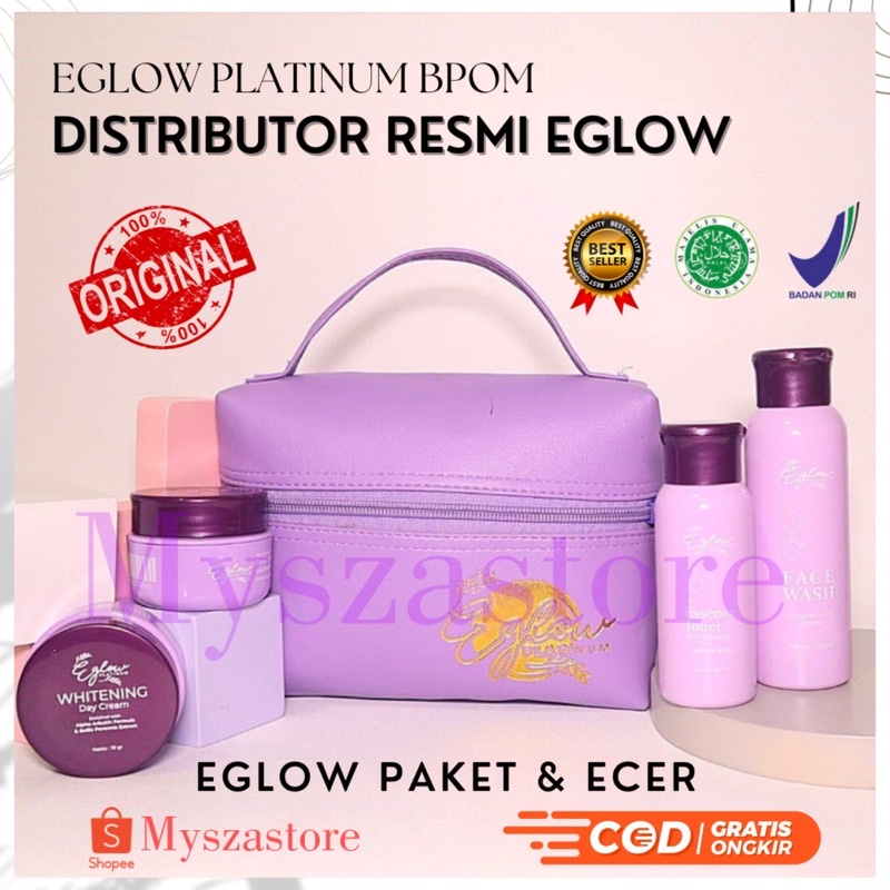 Jual Eglow Platinum Bpom /eglow Paket whitening / eglow Paket Acne ...