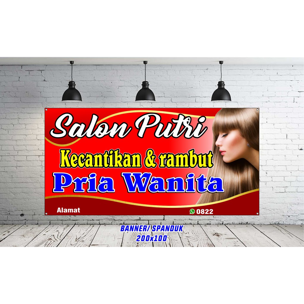 Jual CETAK BANNER SPANDUK SALON Cod 200x100 cm, Banner Salon, COD ...