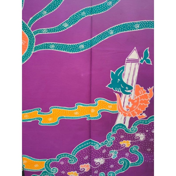Jual Kain Batik Suroboyo khas Surabaya motif tugu pahlawan Indonesia ...