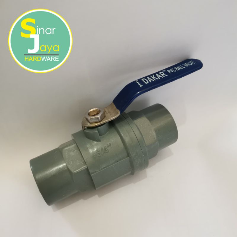 Jual Stop Kran PVC 3/4" Gagang Besi Dakar / Ball Valve PVC 3/4" Gagang Besi | Shopee Indonesia