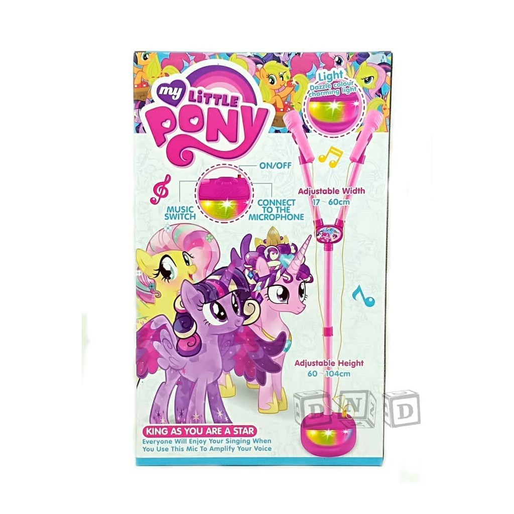 Jual Mainan Anak Microphone Double My Little Pony Mic Standing Karaoke ...