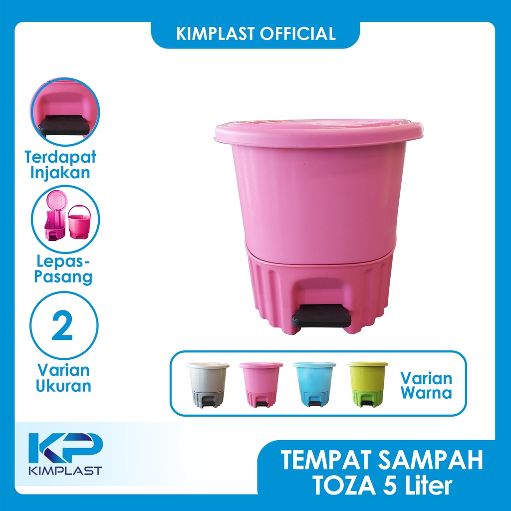 Jual KIMPLAST Tempat Sampah Toza 5 Liter / Tempat Sampah Injak Unik ...