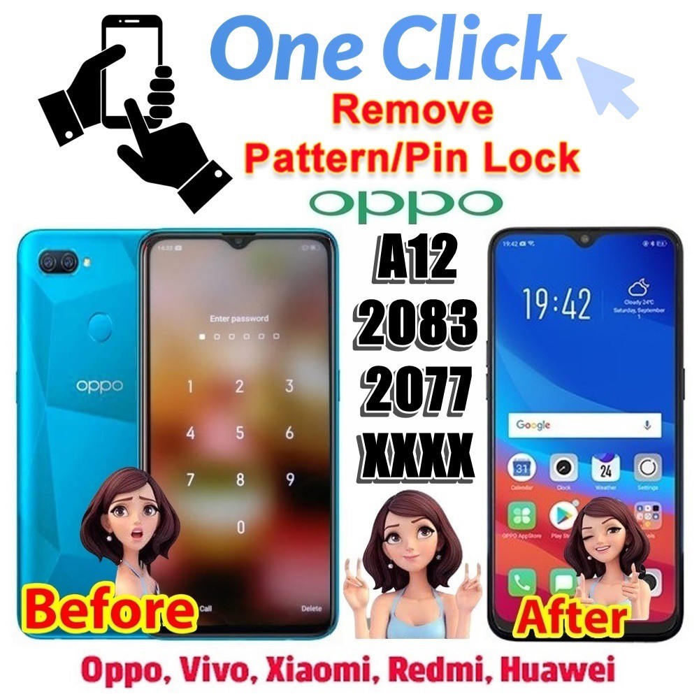 Jual OPPO A12 JASA UNLOCK PIN / POLA / FRP VIA TEAMVIEWER | Shopee ...
