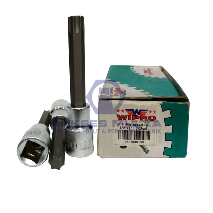 Jual Star Bit Socket 1/2" T55 x 100 L Wipro / Kunci L Sock | Shopee ...