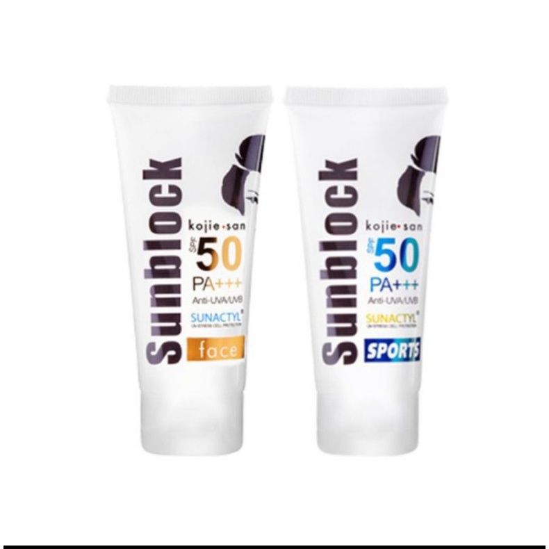 Jual Kojie San Sunscreen/Sunblock Sunactyl SPF 50 PA +++ ( 50 GR ...
