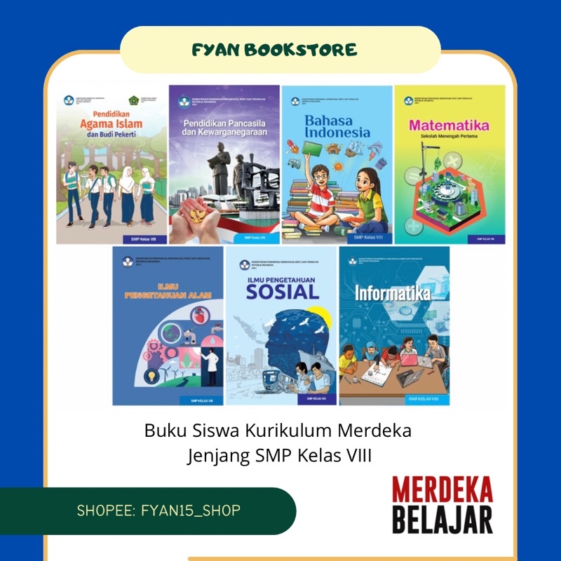 Jual Fyan Book Store: Buku Paket Kurikulum Merdeka Jenjang SMP kelas VIII, Buku Paket SMP Kelas ...
