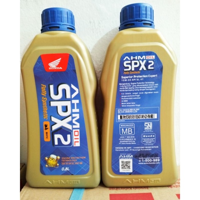 Jual OLI SPX2 AHM 800 ml.. fully synthetic | Shopee Indonesia