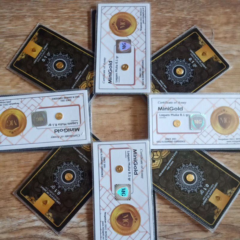 Jual Emas Mini Gold Logam Mulia 0,1 Gram Black Series dan White Series ...