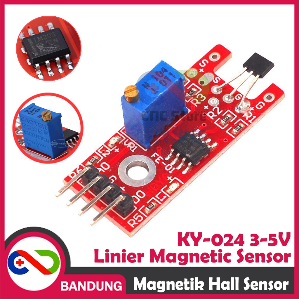 Jual KY-024 SENSOR LINIER MAGNETIC SENSOR MAGNETIK HALL SENSOR MODULE ...
