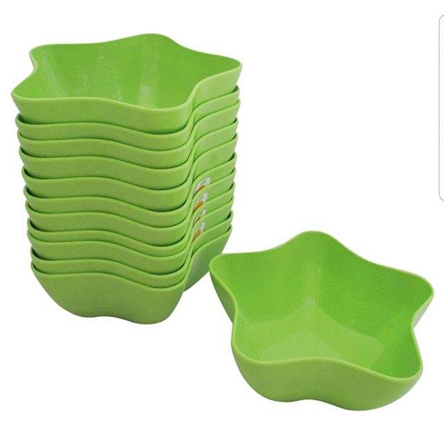 Jual Mangkok Bintang Plastik Set 12Pieces - Hijau | Shopee Indonesia