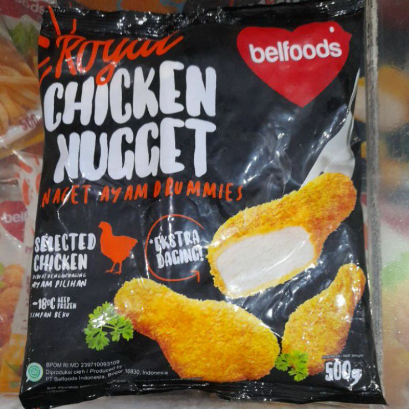 Jual Belfoods Royal Chicken nugget Drummies 500gr | Shopee Indonesia