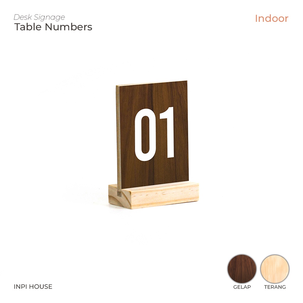 Jual nomor meja - papan tanda nomor meja makan - sign angka meja ...