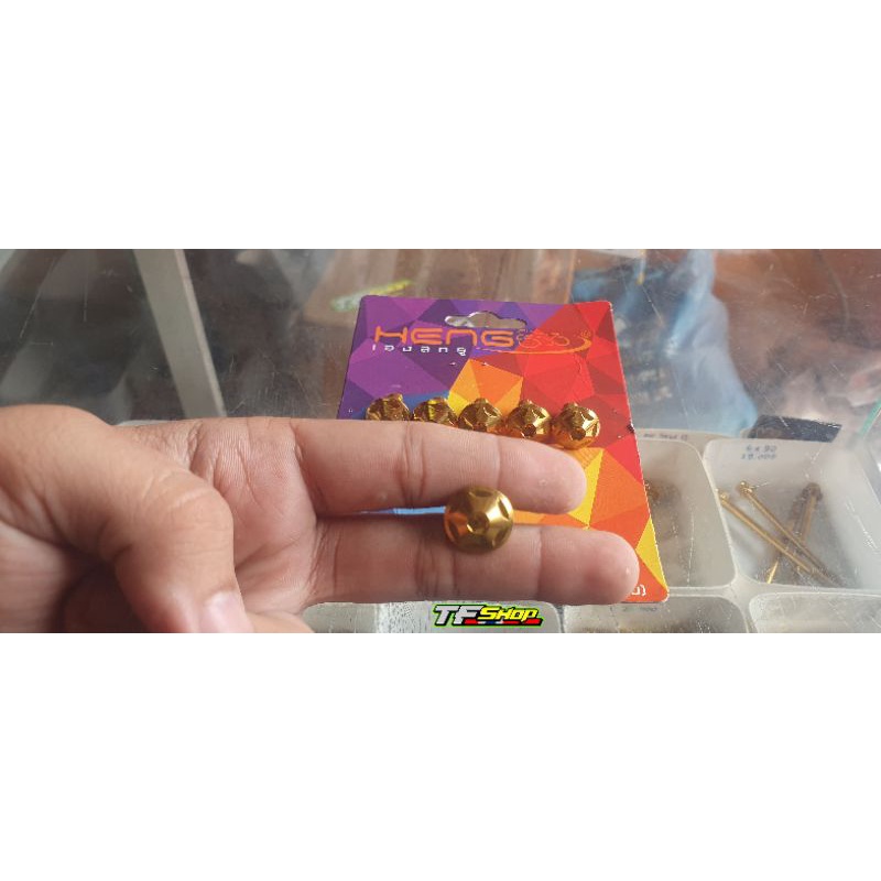 Jual BAUT PROBOLT PAYUNG SPYDER 6X15 GOLD | Shopee Indonesia