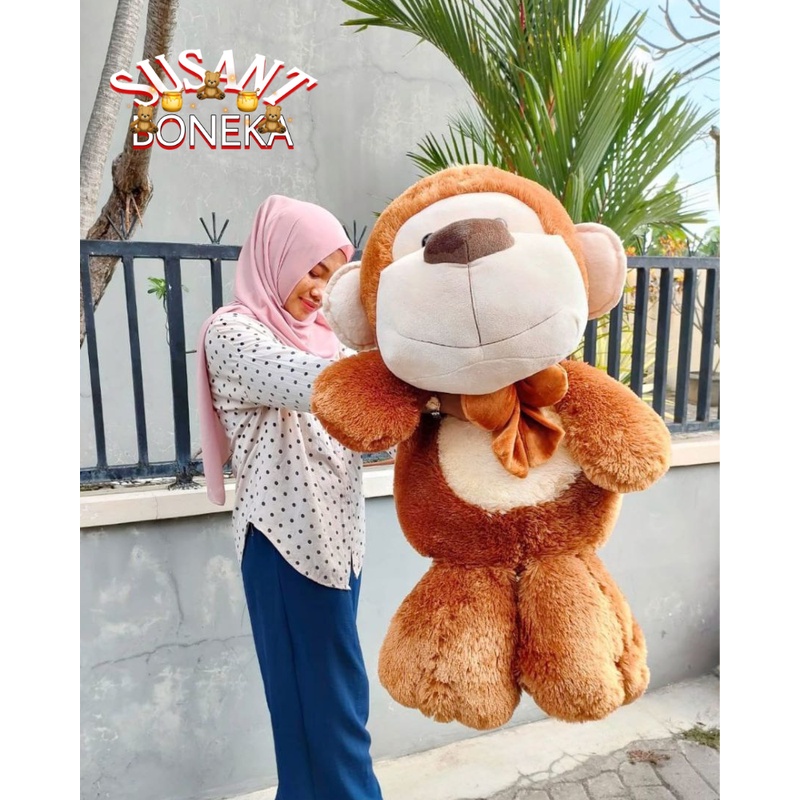 Jual Boneka monyet murah jumbo besar SNI halus imut lucu lembut bisa ...