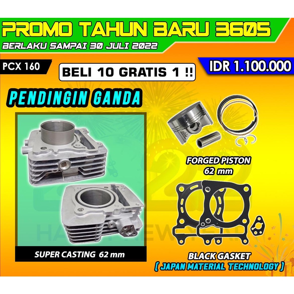 Jual Paket Bore Up BRT Blok Casting Double Cooler Honda Vario 160 / PCX 160 vario 125/150 ...