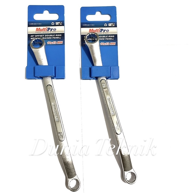 Jual MULTIPRO Kunci Ring 10 x 12 mm Double Ring Wrench Raised Panel 10x12 mm Kunci ring set ...