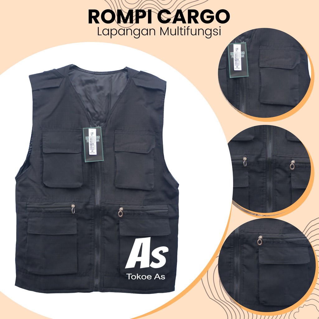 Jual Rompi Cargo Lapangan Multifungsi Banyak Saku Tactical Ripstop ...