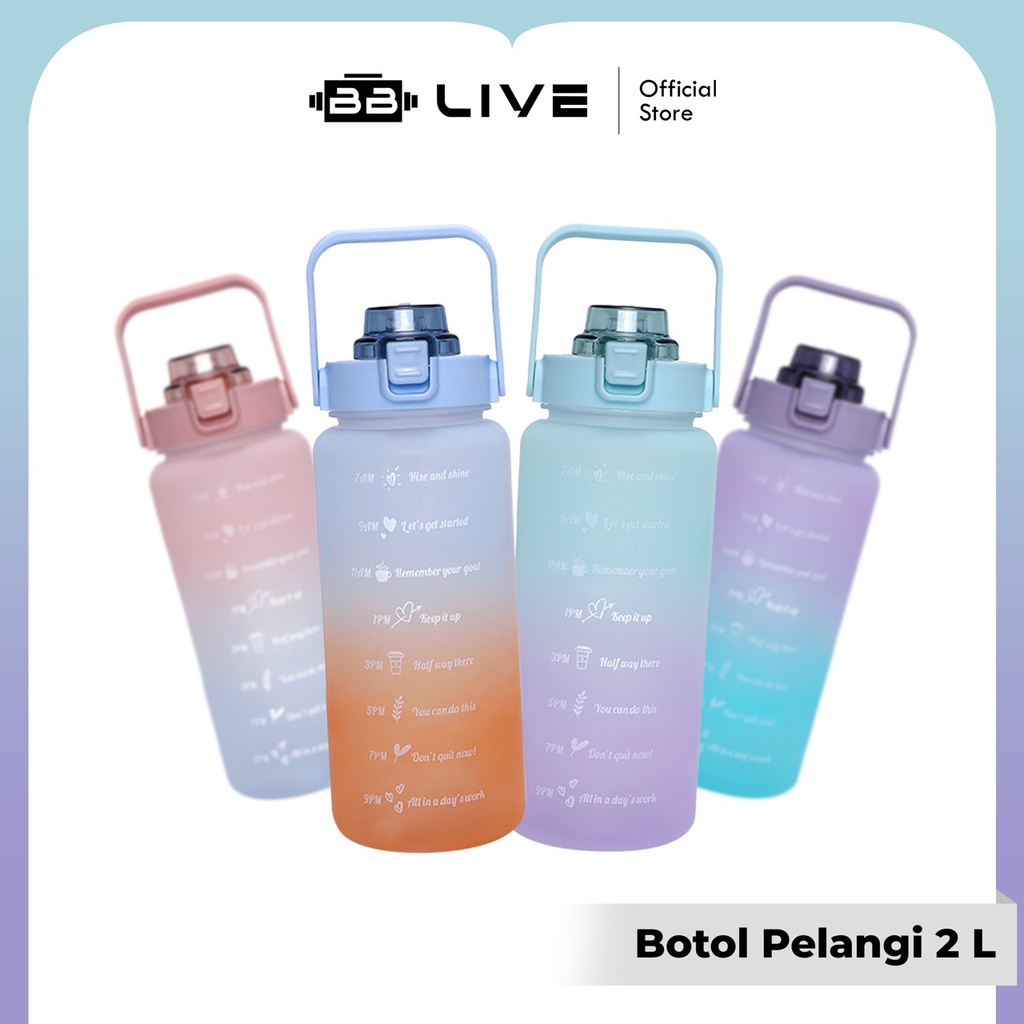 Jual BB Live Botol Pelangi Lucu Dan Unik 2Liter / Botol Minum Berwarna ...