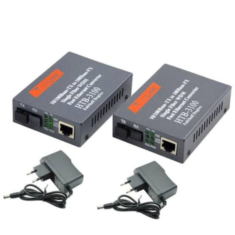 Jual NETLINK HTB 3100 AB MEDIA CONVERTER FIBER OPTIC FO 10/100 SEPASANG ...