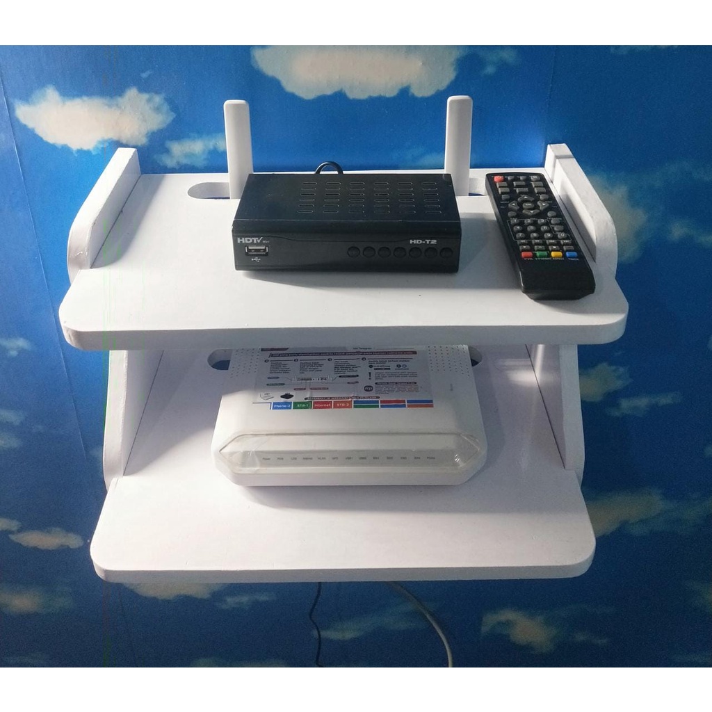 Jual Tempat rak router wifi atau Rak proyektor tempel dinding | Shopee ...