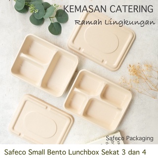 Jual Bagasse Safeco Bento Lunch Box Dus Box Catering Katering 3 4 Sekat Small Kotak Tempat Makan ...