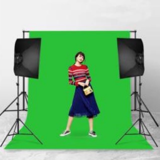 Jual GREEN SCREEN Hijau Stabilo 100 GSM BACKGROUND Croma Key Premium ...