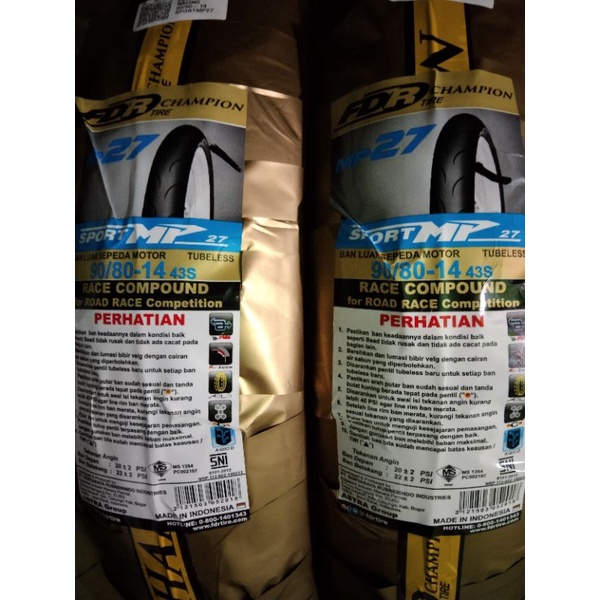Jual ban FDR MP27 90/80-14 softcompound race 1pcs Indonesia|Shopee ...